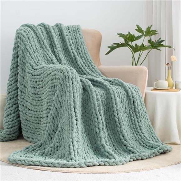 Bedding | Throw Blanket 5 X 60 100 Hand Made Large Loop Yarn Soft ...